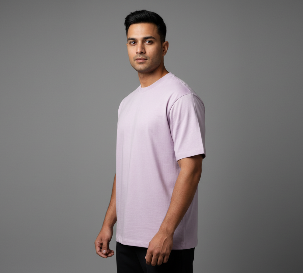 Men's lilac Oversized T-shirt - RoMan Creations