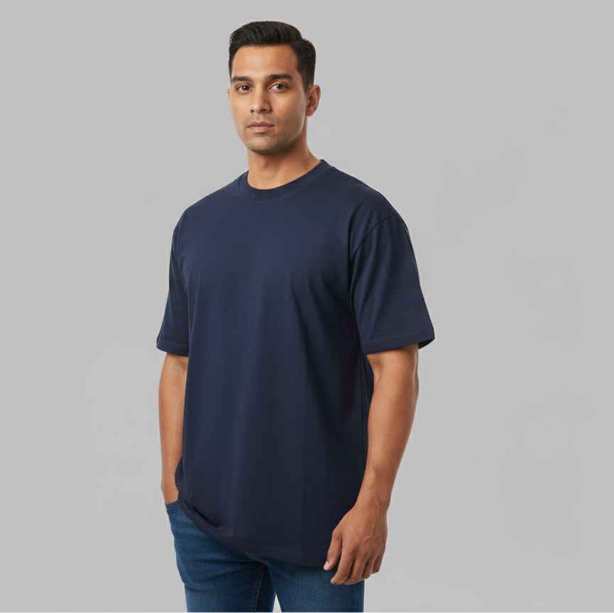 Men's Moonlight Blue Oversized T-shirt - RoMan Creations